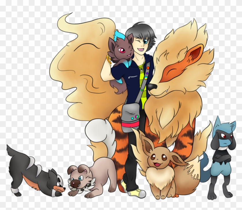[pokemon Trainer Oc] By Burningbirdy - Cartoon - Free Transparent PNG ...